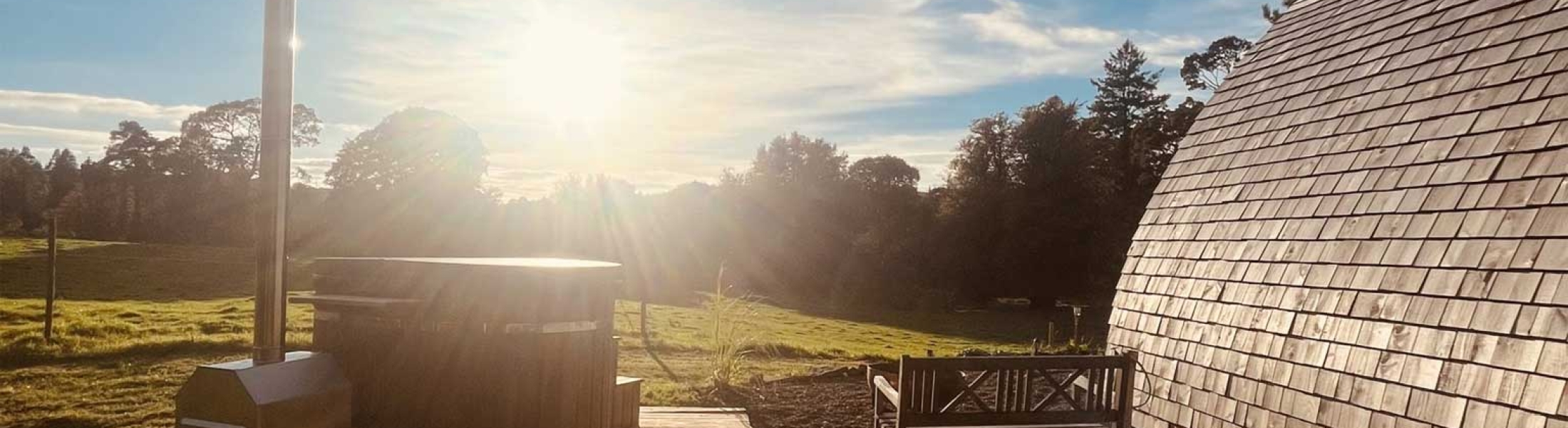 outdoor wood fired hot tub | Tempo Manor, Co Fermanagh